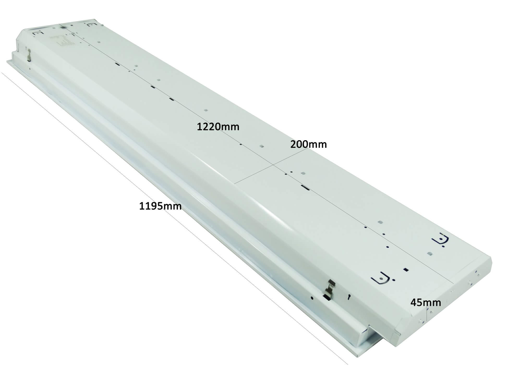 GABINETE LED T8 MODELO “E” 2 TUBOS 18W – AlfaLuz-Iluminacion